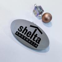 China Packaging Printing Customized Nickel Electroformed Metal Badge for Sports Equipment for sale