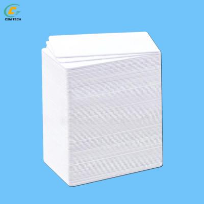 China 86x54mm 0.76mm Thickness Glossy Surface Polycarbonate Card Blank White Printable PC Card for sale