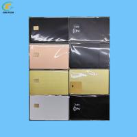 China Stainless Steel Contact IC Chip Metal Card with 0.8mm Thickness and Customizable Colors for Business Use for sale