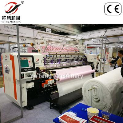 China Industrial PLC Lock Stitch Multi Needle Quilting Machine 1650mm Quilting Width 380V for sale