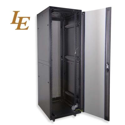 China LE-NF Data Center Rack Floor Standing 18U-47U Server Cabinet with 1300kg Load Capacity and 600-1200mm Depth Options for sale