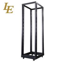 China LE-RD Heavy Duty Open Rack SPCC Steel Construction Powder Coated Finish Adjustable Depth Mobile Solution4 Post Open Frame Server Rack 18U-47U 600mm-1000mm Depth 500kg Load Capacity SPCC Steel CE for sale