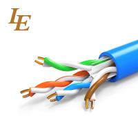 China U/UTP CAT5E CAT6 Twisted 4 Pairs Network Lan Cable Solid Bare Copper Unshielded for sale