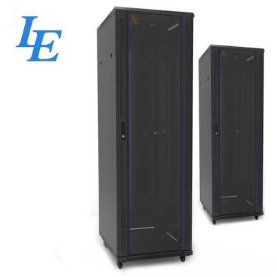 China SPCC 22U Lockable Network Floor Standing Cabinet Cold Rolled Steel Material for sale