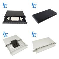 China 1U 12/24 Port LE Fiber Optic Patch Panel with LC SC FC Connectors for Network Connectivity for sale