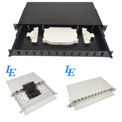 China 12/16/24/32/48/96 Port Fiber Optic Patch Panel with LC/SC/FC Connector Support for Network Infrastructure for sale