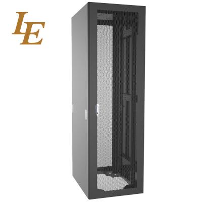 China 27U Standard 19 Inch Data Center Server Rack 42U Floor Standing Glass Door Network Cabinet for sale