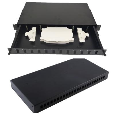 China 24 Port SC FC ST LC Fiber Optic Patch Panel - Rack Mountable Network Connectivity Solution for sale
