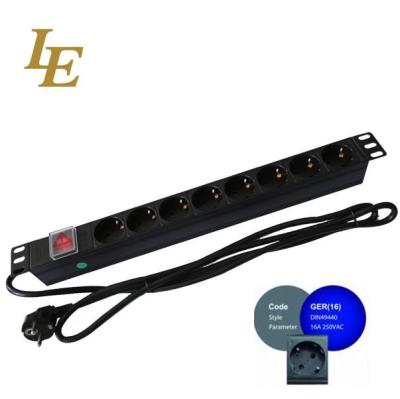 China Professional Infrared Testing EU Type Power Strip Distribution PDU For Server Rack Cabinet for sale