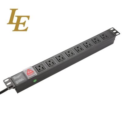 China 19 Inch USA Horizontal Vertical Installation125V 50/60Hz 15A Distribution Unit For Network Server Racks for sale