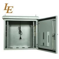 China 19 Inches White Outdoor Network Cabinet Weatherproof IP65 Dust and Water Resistance Enclosure with 2 Fans for sale