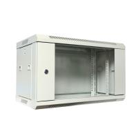 China 19 Inch Wall Mount Server Rack Cabinet With Glass Door For Network Equipment RAL7035 for sale