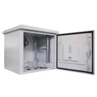 China 19 Inches Waterproof Outdoor Metal Cabinet Enclosure IP65 Dust And Water Resistance Enclosure With 2 Fans for sale