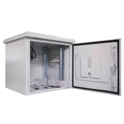 China 19 Inches Waterproof Outdoor Metal Cabinet Enclosure IP65 Dust And Water Resistance Enclosure With 2 Fans for sale