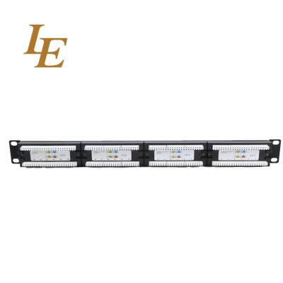China 1U UTP 24 Port Cat5E Cat6 UTP Patch Panel for sale