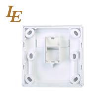 China LE 86X86mm or 114x70mm 4 Port RJ45 ABS FacePlate for Telecommunication for sale