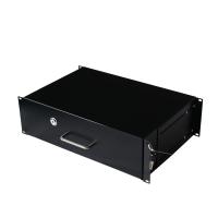 China Customized Design 19inch 1U 2U 3U 4U Sliding Cabinet Drawer with Lock for Standard Rack Installing Steel Metal Drawer for sale