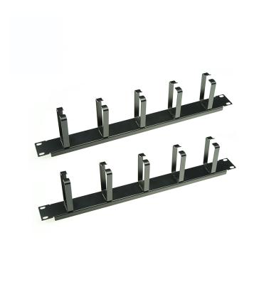 China 19 Inch 1U Metal D-Ring Premium Cable Management Organizer Panel for Server Racks for sale