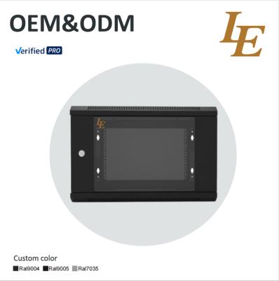 China 19 Inch 6U 600MM Standard Equipment Featuring Tempered Glass Door for sale