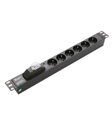China LE Power Distribution Unit France Socket 1U Height Aluminium Alloy 6/12 Output Modules Industrial Outdoor Use 220V 10A Server for sale