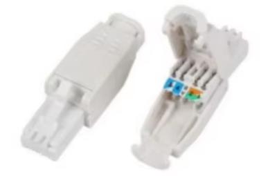 China Shielded Cat6A FTP Copper Toolless RJ45 Male Modular Plug for sale