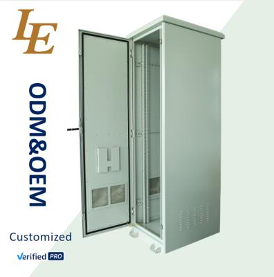 China LE-DA Custom Outdoor Telecom Cabinet Isolated Loop Heat Exchange Corrosion Resistant Structure Large Air Volume Harsh Environment for sale