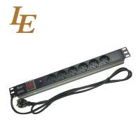 China LE GER 1U Remote Management Aluminium Alloy Rack PDU Smart Power Distribution Unit 220V Digital Display with 6 Sockets 16A for sale
