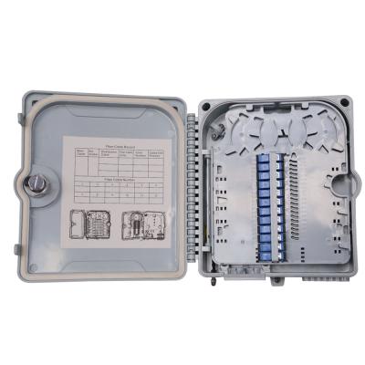 China Outdoor Fiber Optic Distribution Box ABS Plastic 200×235×62mm with 12-48 Core Capacity for FTTx Networks for sale
