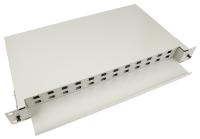 China 24-Port Fiber Optic Cable Termination Patch Panel - Slide-Out Design, 430x300x44mm, 48-96 Fiber Capacity for sale