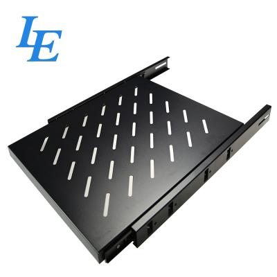 China Cold Rolled Steel Sliding Shelf For Server Cabinet , 19 Inch Rack Shelf Width 465mm for sale