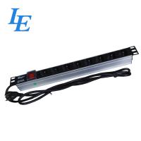 China 19 Inch 3-Phase Intelligent PDU with 8 Output Sockets, 250VAC 16A Rating and 2M Cable Length for sale