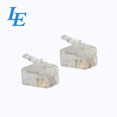 China Transparent CAT6 RJ45 Pass-Through Connector with 22.45mm Length and 7.7kg Tensile Strength - Copper Construction for sale
