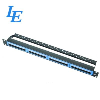 China 24 Port Cat6 UTP Network Patch Panel with Cable Management - 1U Rack Mount, -40°C to 60°C Operating Range for sale