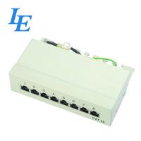 China White 8 Port Cat5e FTP Pass Through Patch Panel - 1U Rack Mount with T568A/B Wiring for 22-26 AWG Cable for sale