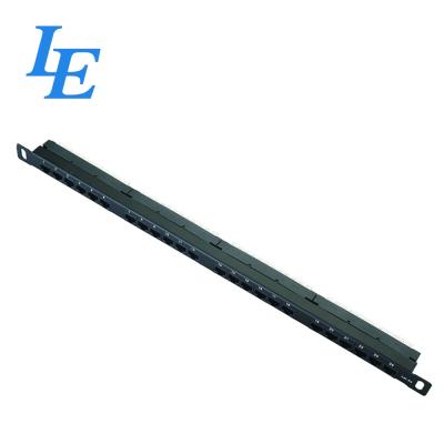China 0.5U 24-Port CAT5E Network Patch Panel with 1000 Matching Cycles and 22-26AWG Wire Support for sale
