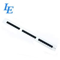 China ABS Cat5e Network Patch Panel with High-Carbon Steel Frame - 1.5mm Thickness, 750+ Insertion Cycles, T568A/B Compliant for sale