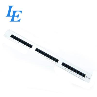 China ABS Cat5e Network Patch Panel with High-Carbon Steel Frame - 1.5mm Thickness, 750+ Insertion Cycles, T568A/B Compliant for sale
