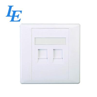 China White 86×86mm RJ45 Network Face Plate Wall Socket - 1-4 Port Options with UL94V-0 Fire-Retardant ABS/PC Material for sale