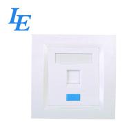 China 1-Port Network Faceplate Socket ABS Material 86×86mm or 114×70mm for Cat 5e / Cat 6 ROHS Approved for sale