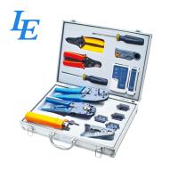 China LE-K4015 Network Wiring Tools Kit with Crimp Punch Strip Cut Tool Tester in 350x250x60mm Case for sale
