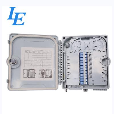 China Outdoor 12 Cores Fiber Optic Distribution Box - PC ABS Plastic Material, 24 Adapter Capacity, CE Certified for sale