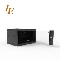 China Server Rack Cabinet 19 Inch Wall Mount Network Cabinet 4U 18U with Tempered Glass Door and Static Loading Capacity of 100kg for sale