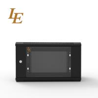 China Server Rack Cabinet 19 Inch Wall Mount Network Cabinet 4U 18U with Tempered Glass Door and Static Loading Capacity of 100kg for sale