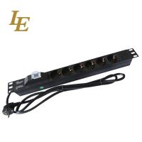 China Server Rack PDU Aluminum Alloy 19 Inch 8 Way Power Distribution Unit with Germany Socket Type and KP Cower Switch 1U Height for sale