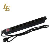 China Server Rack PDU Aluminum Alloy 19 Inch 8 Way Power Distribution Unit with Germany Socket Type and KP Cower Switch 1U Height for sale