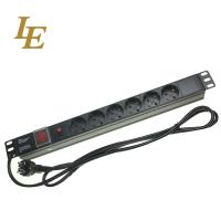 China Server Rack PDU Aluminum Alloy 19 Inch 8 Way Power Distribution Unit with Germany Socket Type and KP Cower Switch 1U Height for sale