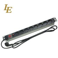 China Server Rack PDU Aluminum Alloy 19 Inch 8 Way Power Distribution Unit with Germany Socket Type and KP Cower Switch 1U Height for sale