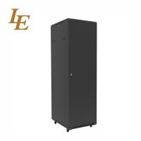 China Server Rack Cabinet 42U Tempered Glass Front Door Solid Metal Rear Door with Cable Management Adjustable Feet and Castors for sale