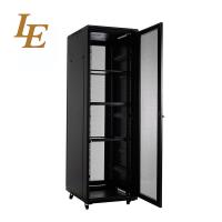 China LE 42U 19 Inch Server Rack Cabinet Network Data Center Rack SPCC Cold Rolled Steel Tempered Glass Door IEC297-2 IP20 for sale