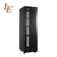 China LE 42U 19 Inch Server Rack Cabinet Network Data Center Rack SPCC Cold Rolled Steel Tempered Glass Door IEC297-2 IP20 for sale